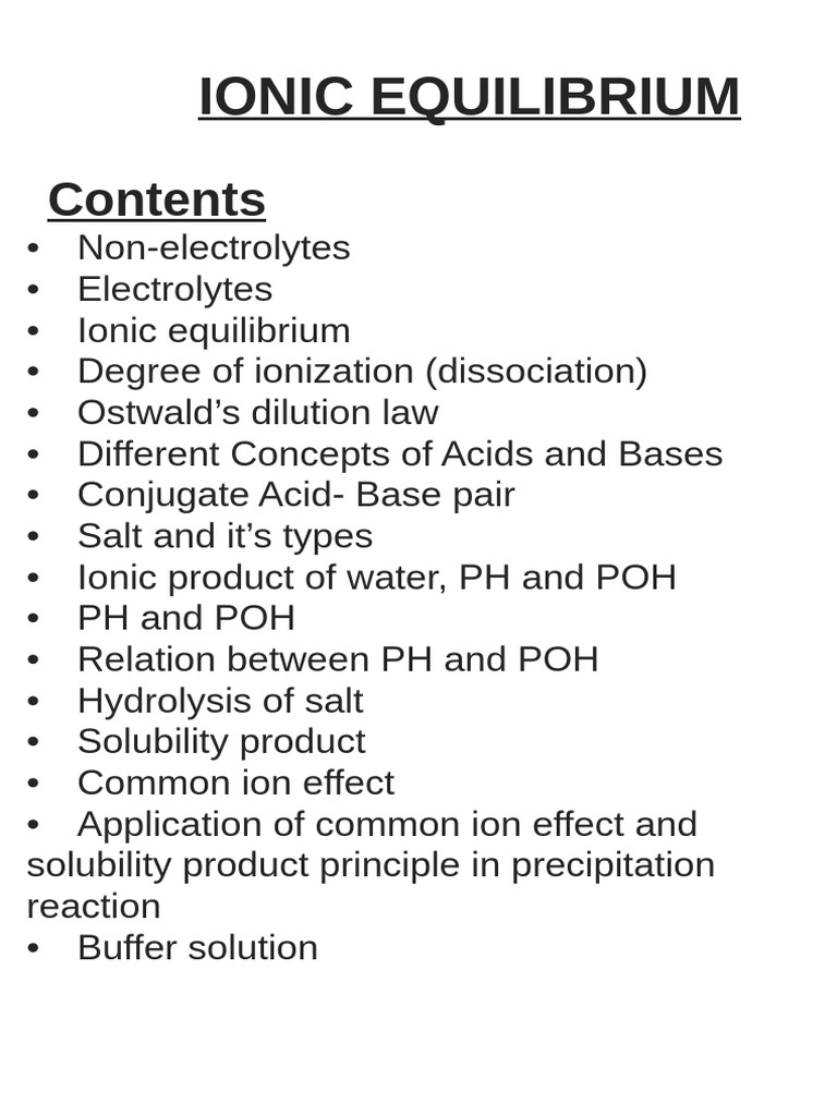 Ionic Equilibrium 251201 141710po | PDF | Acid | Ph
