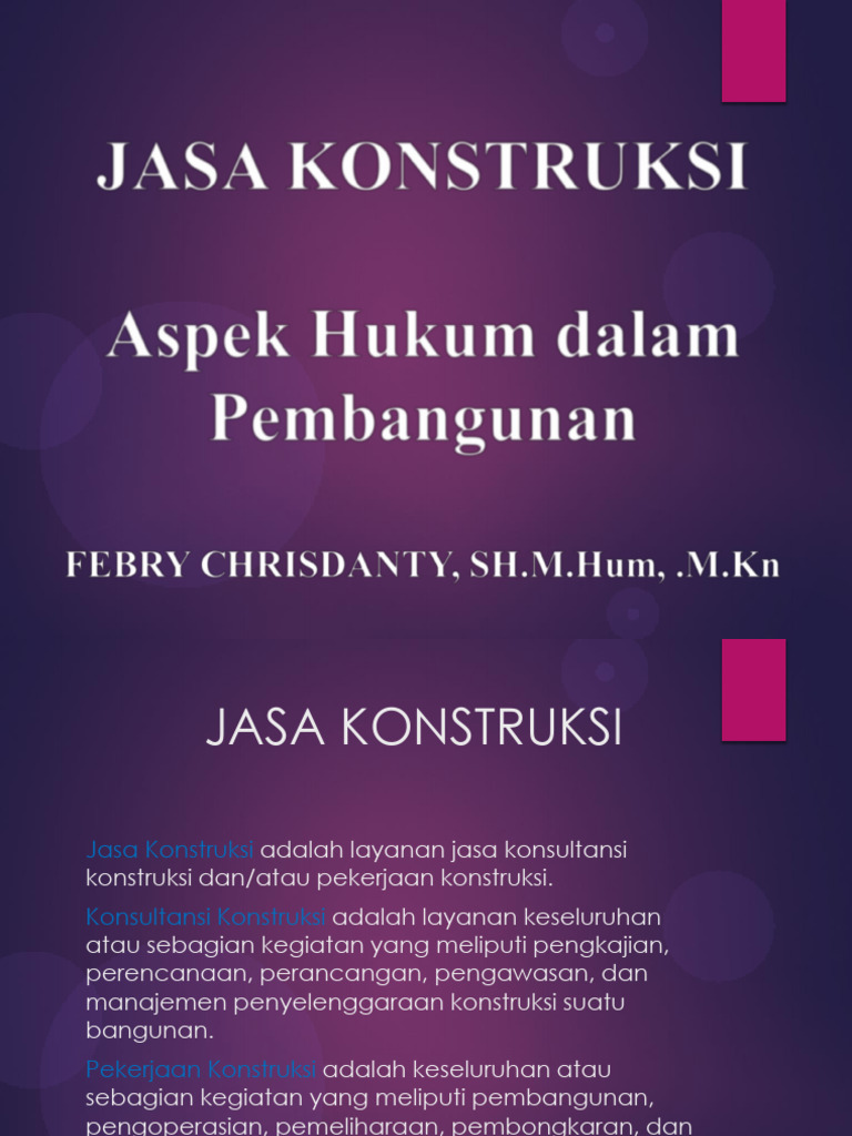Pert 2 - Jasa Konstruksi | PDF