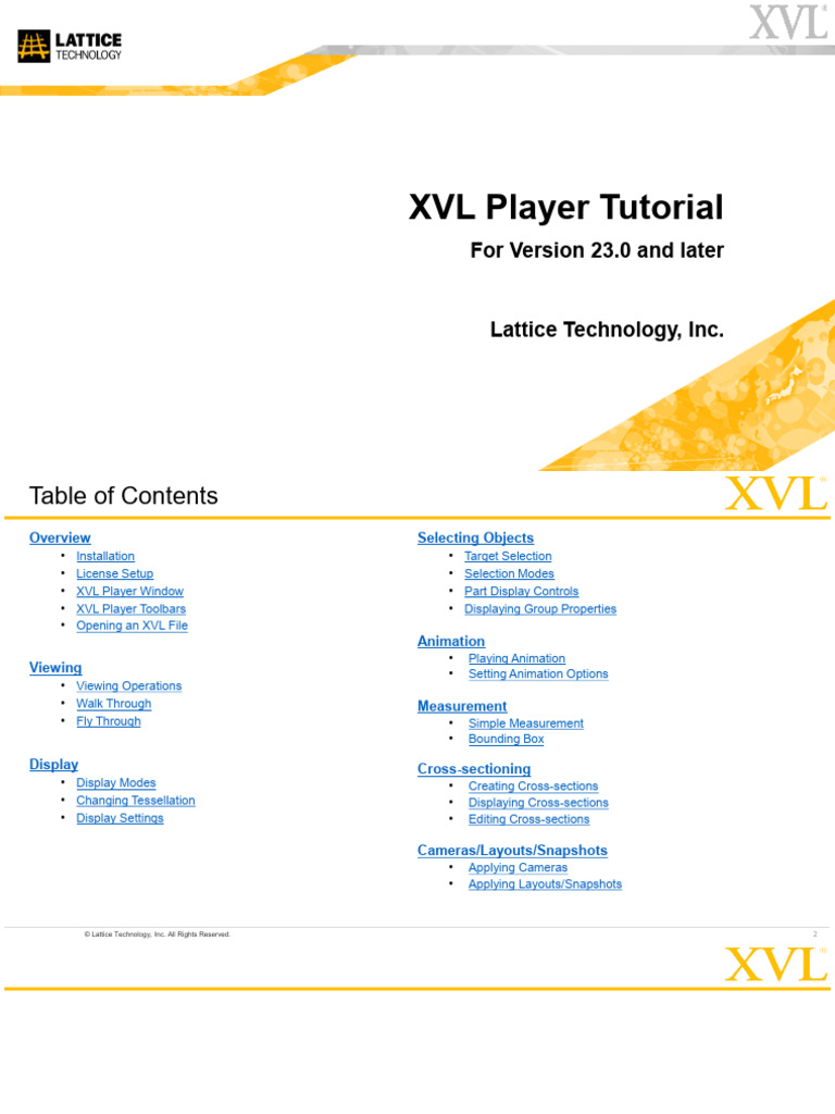 XVL Player Tutorial 23 0a | PDF | Button (Computing) | 3 D Computer ...