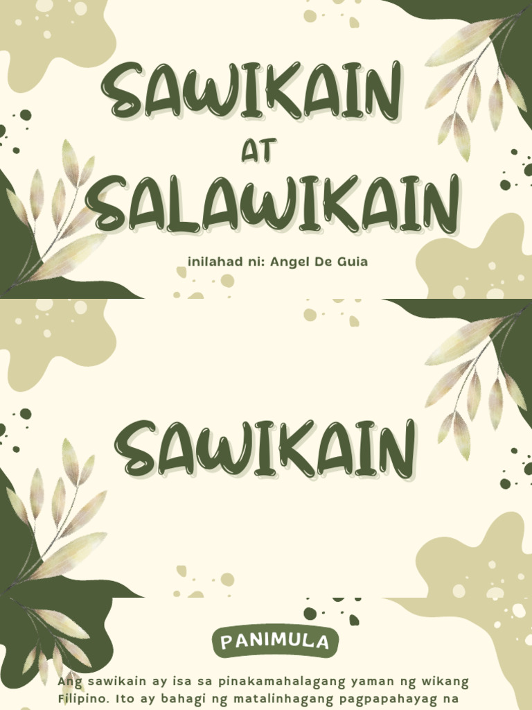 sawikain-at-salawikain-report-ni-angelll | PDF