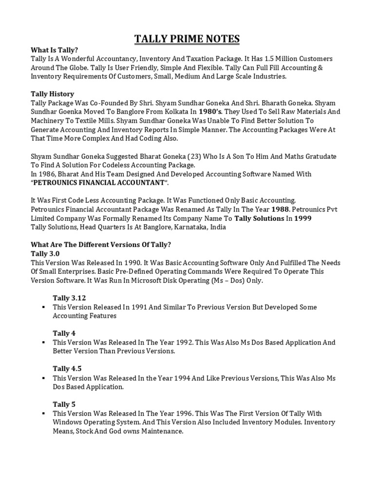 Tally Prime: Comprehensive Accounting Software | PDF | Debits And ...