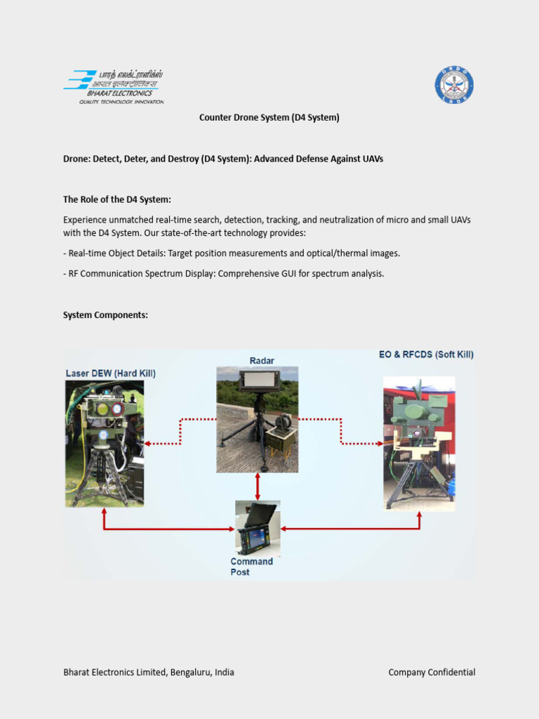Bharat Counter Drone System (D4) Brochure | PDF | Unmanned Aerial ...