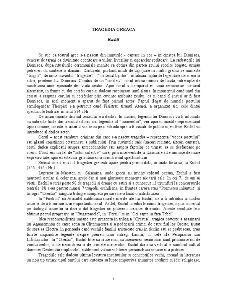 Tragedia Greaca | PDF