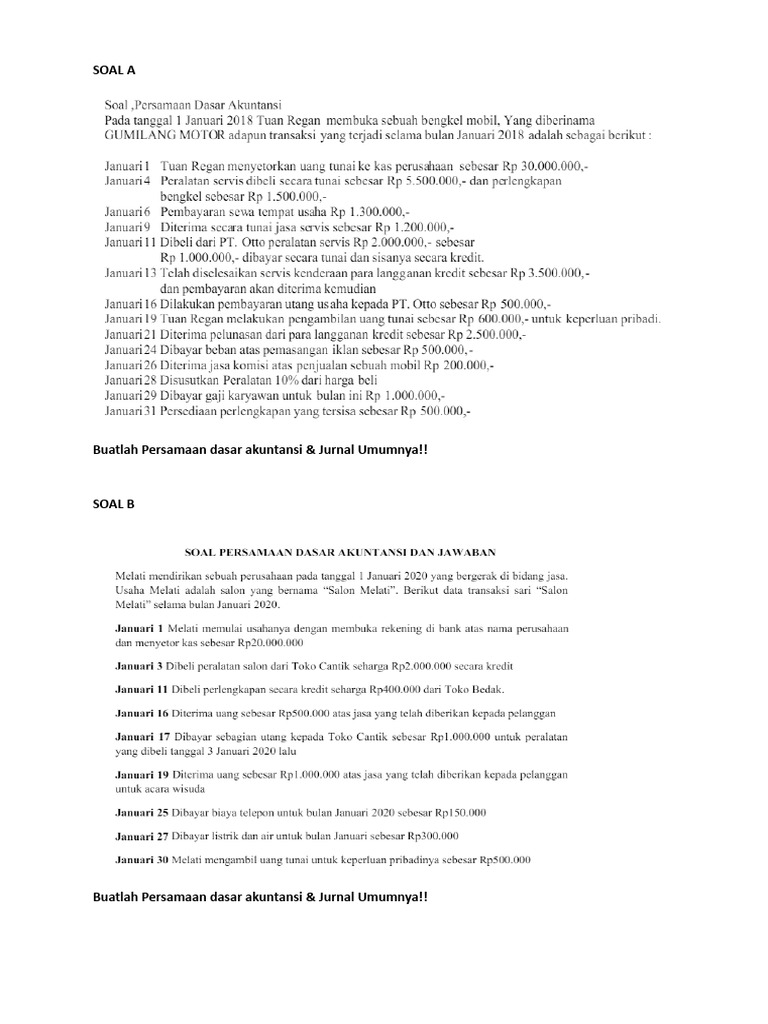 Soal Ulangan Harian 10 Akl - 10.9.204 | PDF