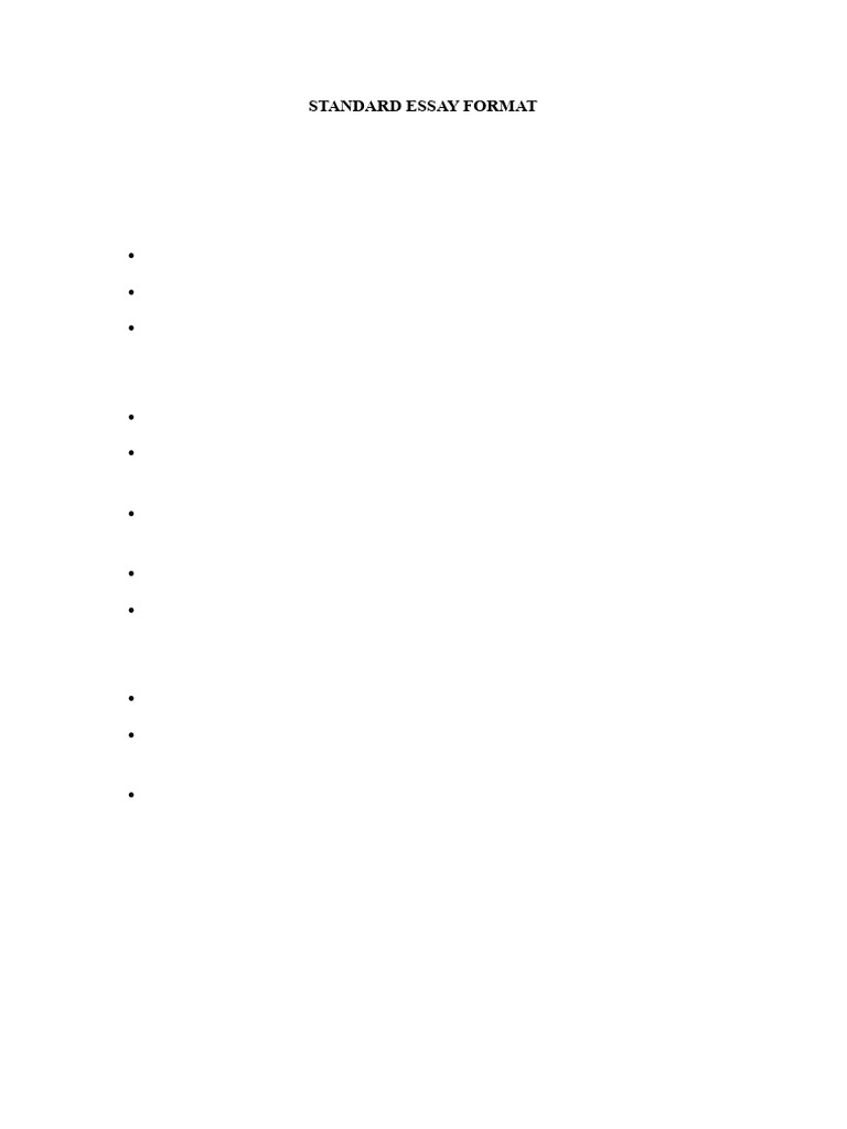 Standard Essay Structure Guide | PDF