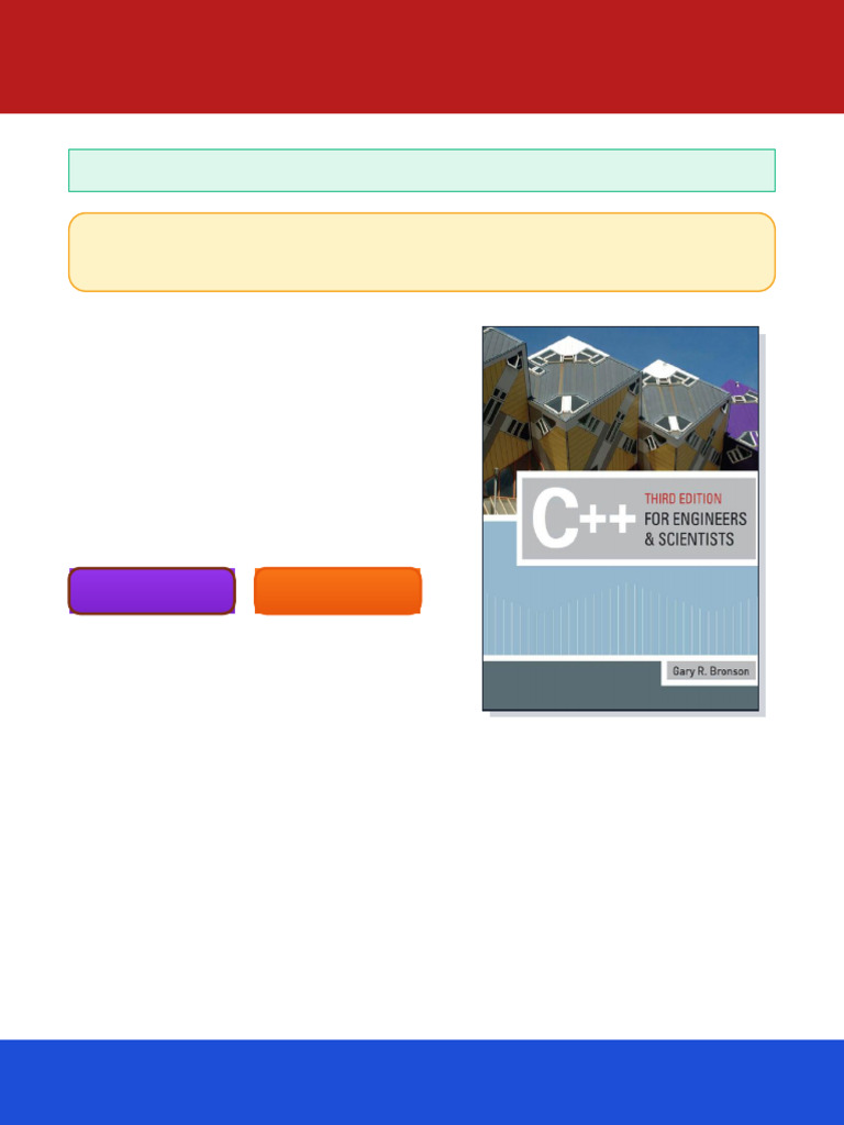 C++ for Engineers and Scientists Introduction to Programming 3rd ...