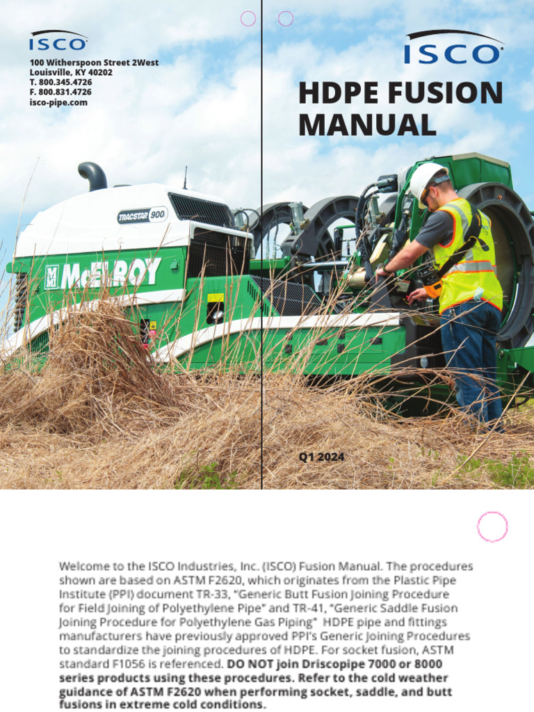 ISCO Fusion Manual | PDF | Pipe (Fluid Conveyance) | Melting