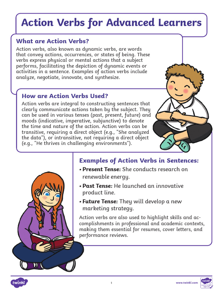 Understanding Action Verbs and Usage | PDF | Verb | Grammatical Tense