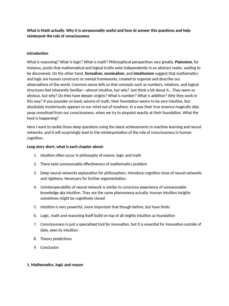The Role of Intuition in Math and AI | PDF | Teaching Mathematics ...