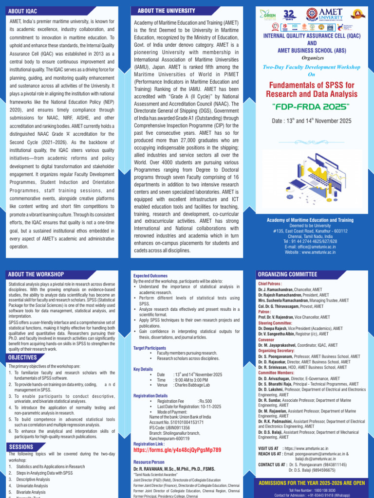 FDP Brochure 13-11-2025 | PDF | Spss | Statistics