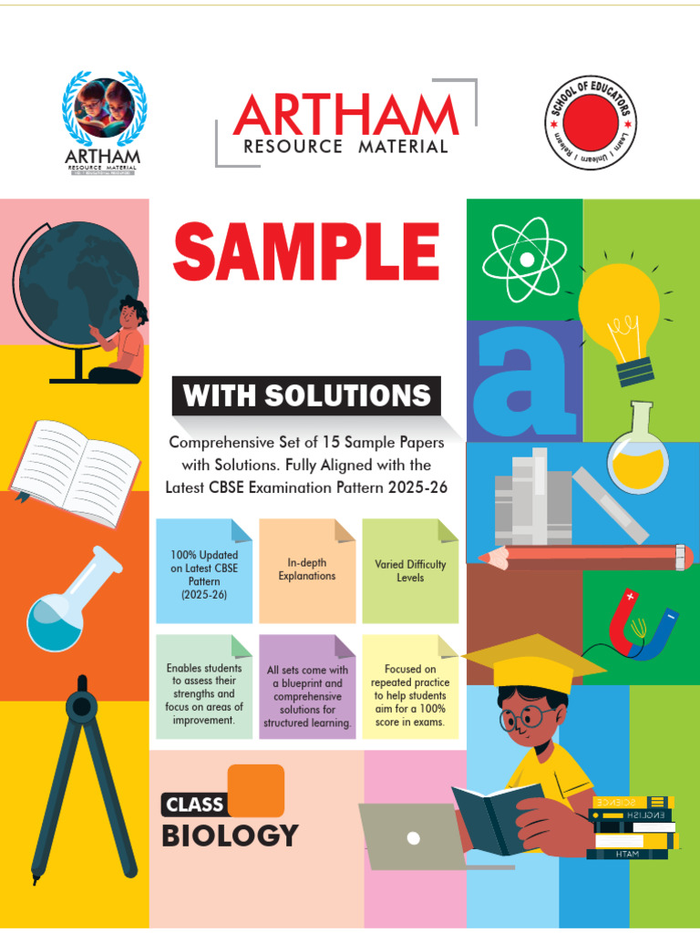 Set of 15 Sample Papers With Solutions & Blueprint for Class 12 Biology ...