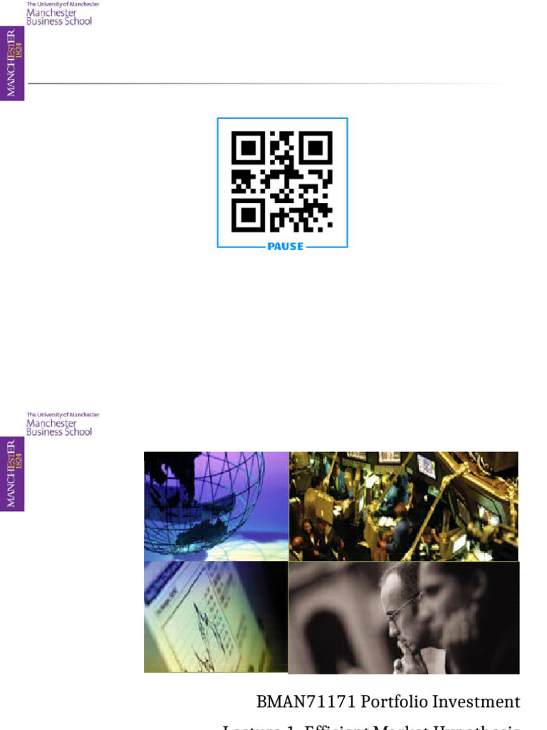 Lecture 1_EMH_BB-1 | PDF | Efficient Market Hypothesis | Technical Analysis