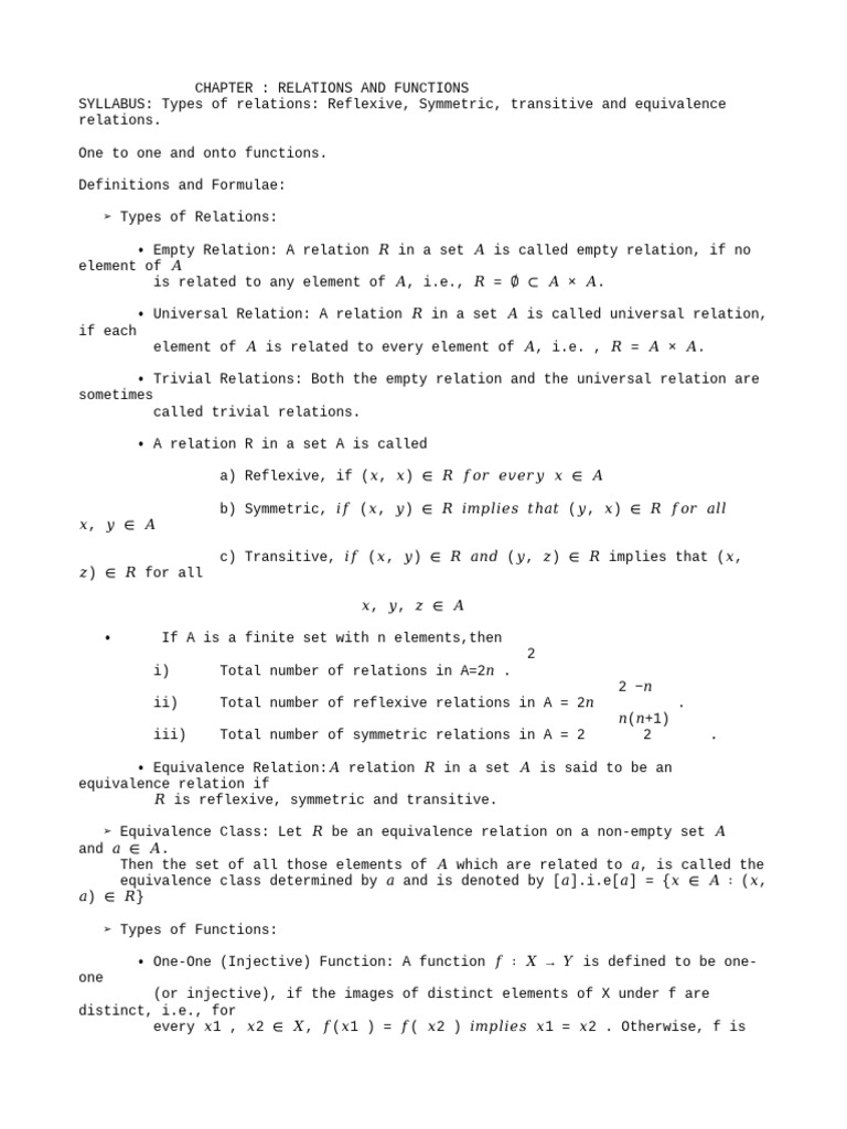 727316090 Short Notes and Formulae Class XII Maths | PDF | Matrix ...