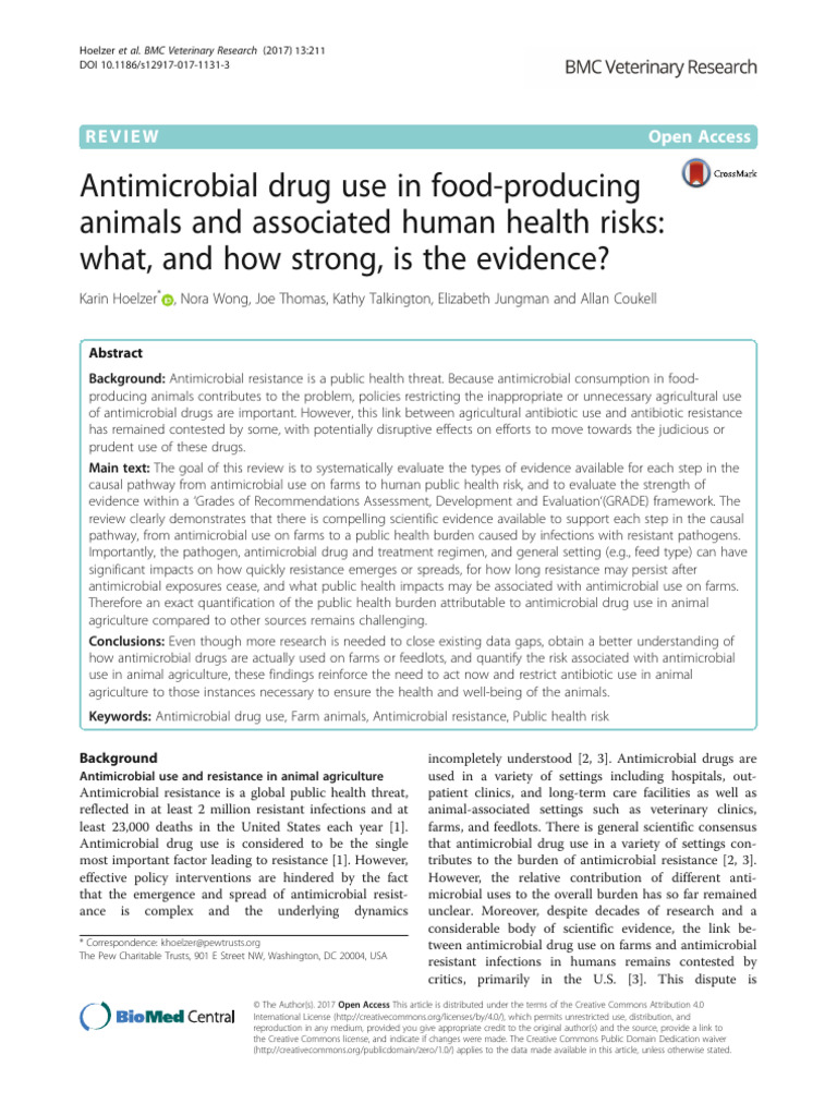 Antimicrobial Drug Use in Food Producing | PDF | Antimicrobial ...