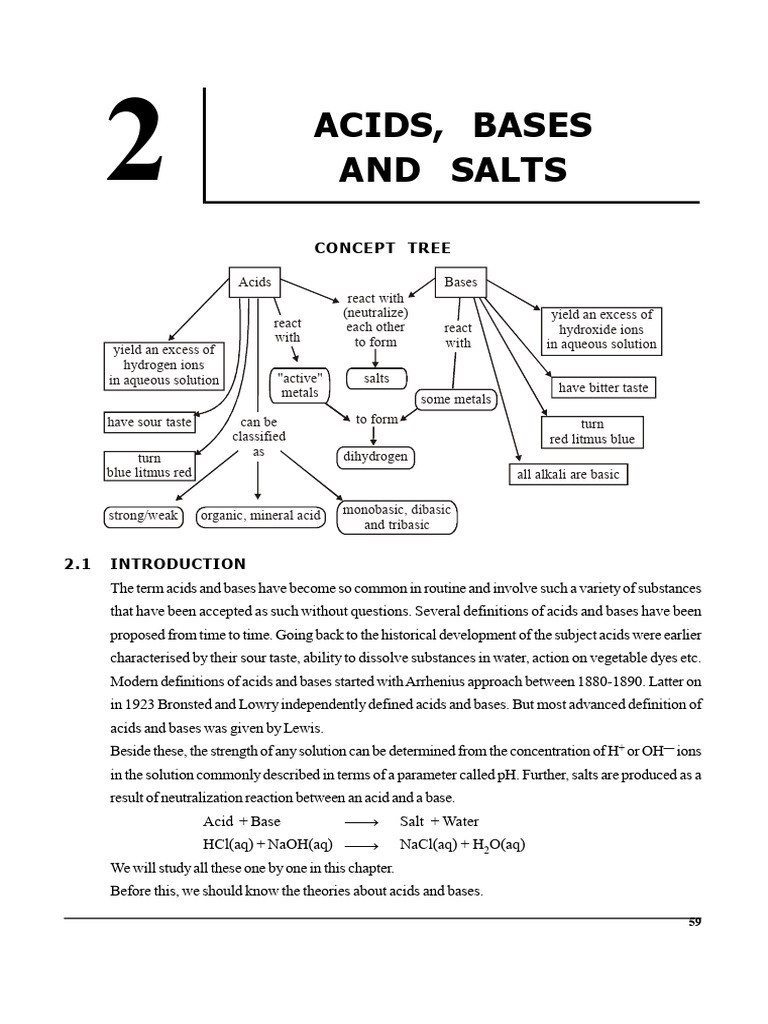 CHEM - 2 - Acid, Bases & Salts - PMD | PDF | Acid | Branches Of ...