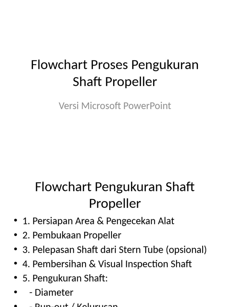 Flowchart Pengukuran Shaft Propeller | PDF