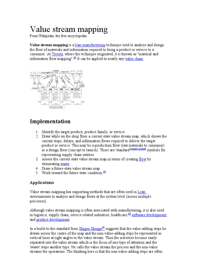 Value Stream Mapping | PDF | Lean Manufacturing | Production And ...