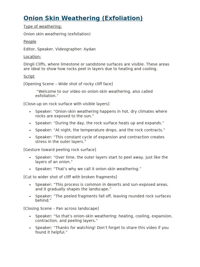 Onion Skin Weathering | PDF