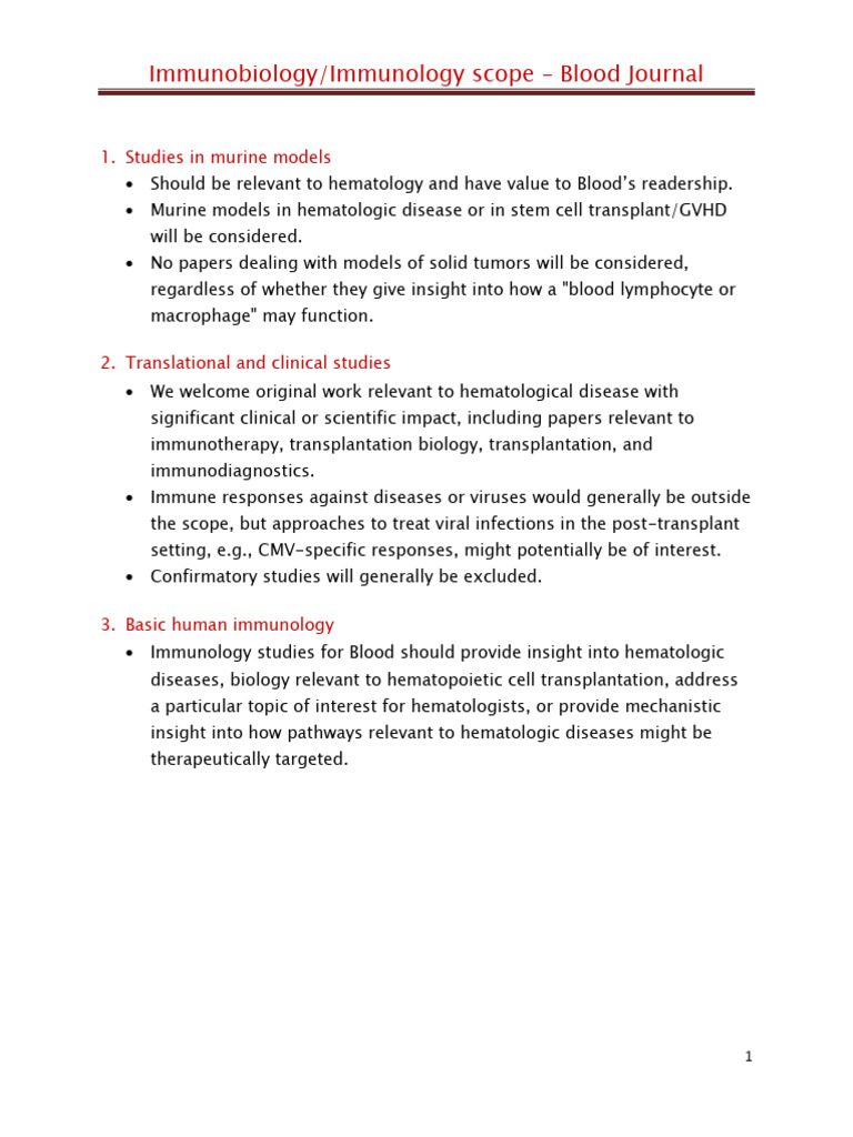 Immunobiology Immunology Scope BloodJournal | PDF