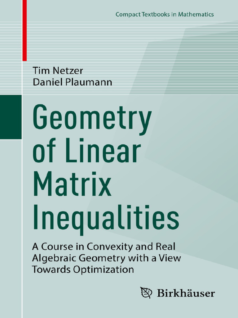 Geometry of Linear Matrix Inequalities - Tim Netzer | PDF | Matrix (Mathematics) | Linear Map