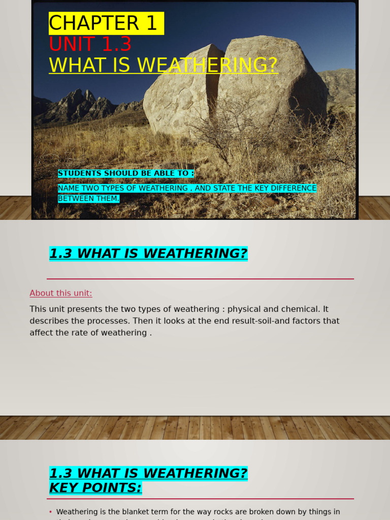 Understanding Physical and Chemical Weathering | PDF | Weathering ...