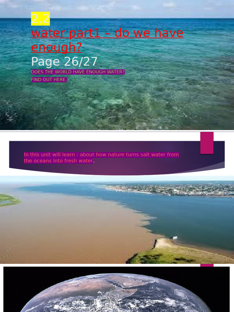 2.2 Water Part 1. - 25112025 - 112943 | PDF | Water | Water Scarcity