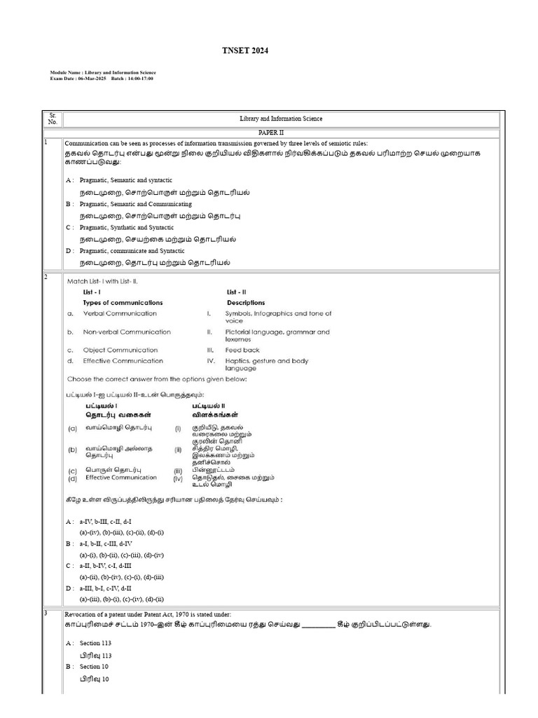 Tn Set Library and Information Science | PDF