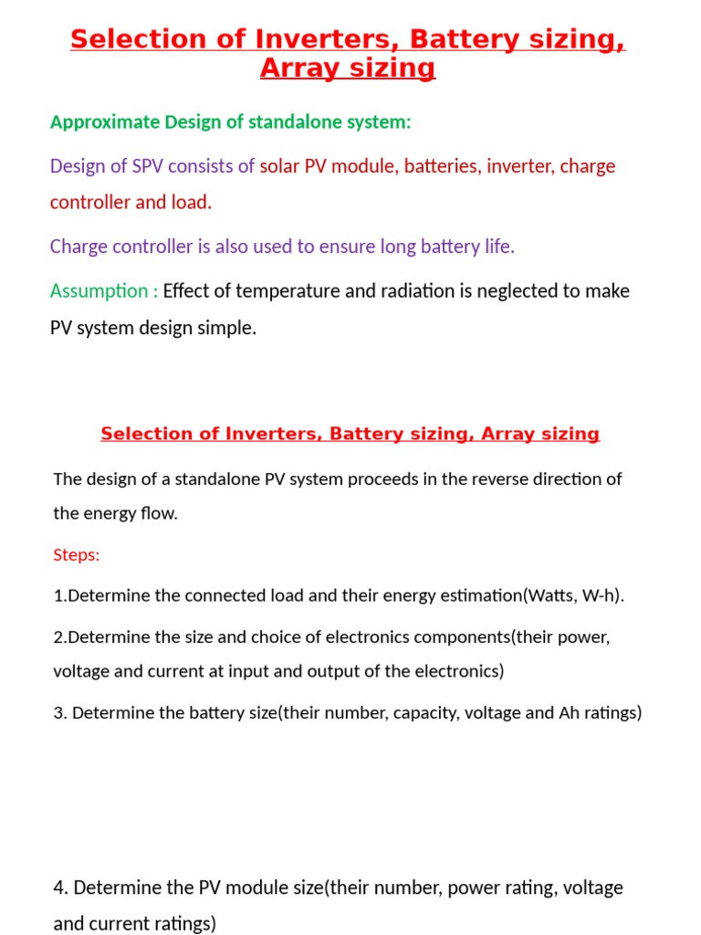 Standalone PV System Design Guide | PDF | Power Inverter | Photovoltaics
