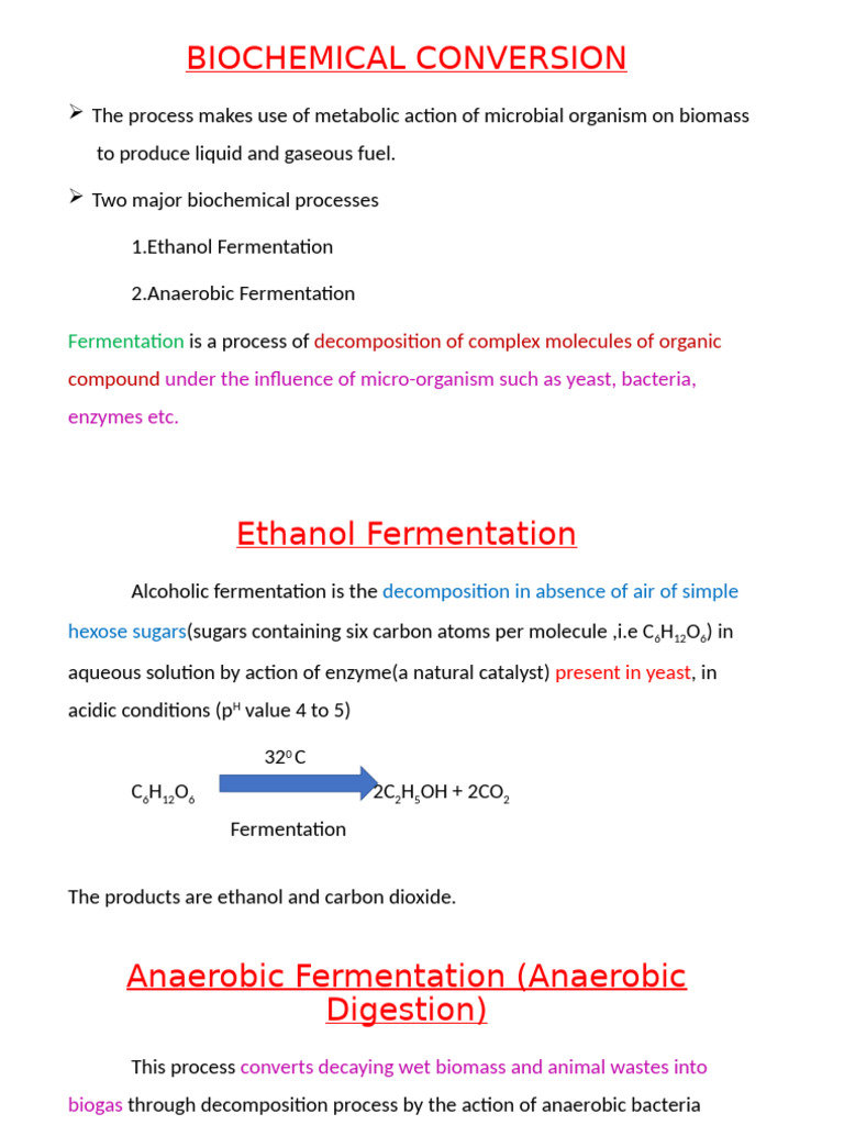 Biochemical Conversion for Biogas Production | PDF | Anaerobic ...