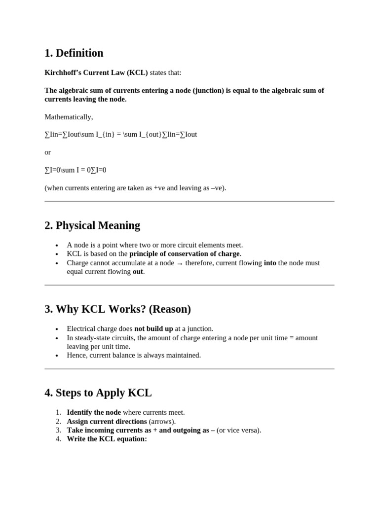 Kcl | PDF