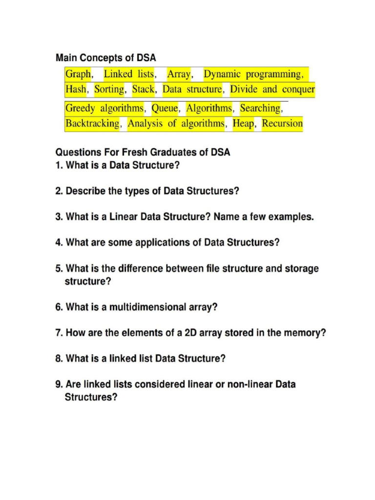 DSA Questions | PDF