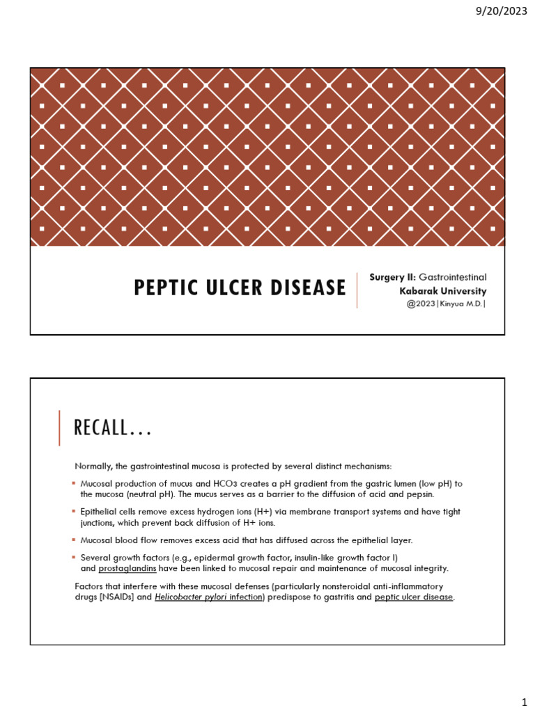 Understanding Peptic Ulcer Disease | PDF | Stomach | Gastroenterology