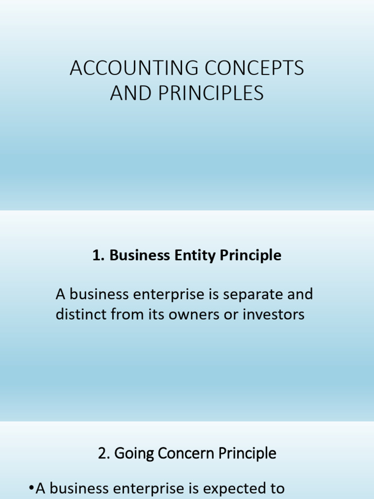Key Accounting Principles Explained | PDF | Revenue | Going Concern