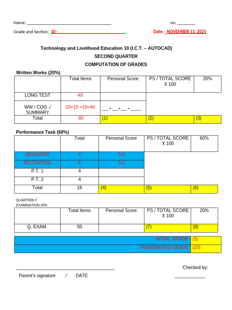 Cog g10 Second Quarter | PDF
