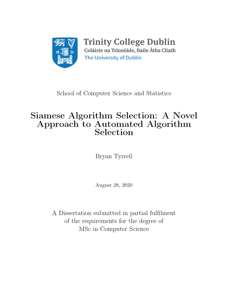 Siamese Algorithm Selection Method | PDF | Cluster Analysis ...