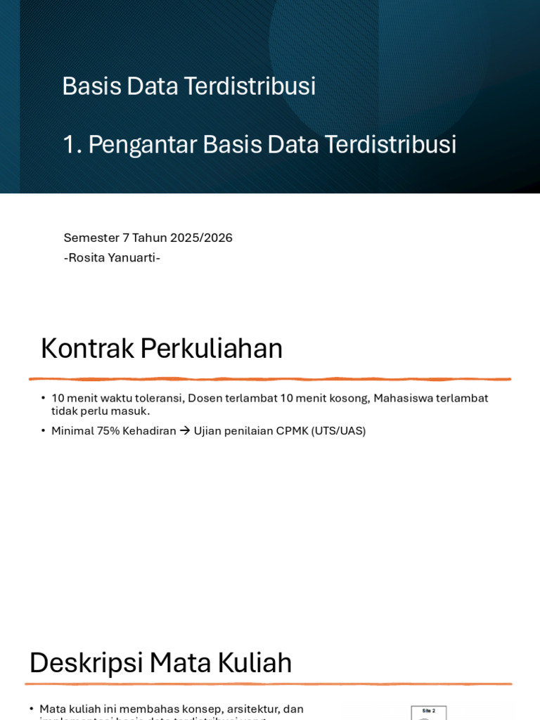 Pengantar Basis Data Terdistribusi | PDF