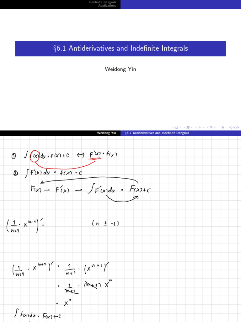 Understanding Indefinite Integrals | PDF | Integral | Mathematical Concepts
