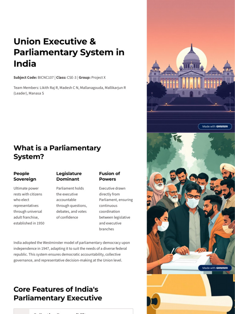 India's Union Executive Explained | PDF | World Politics ...