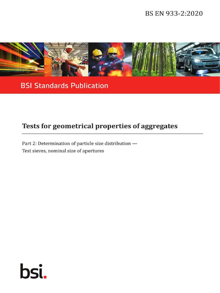 BS en 933-2-2020 Test Sieves, Nominal Size of Apertures | PDF