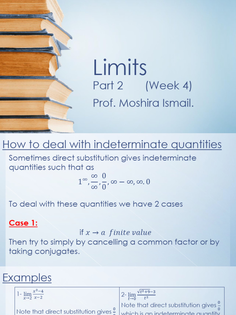 Part 2 (Limits) - Part 3 (Continuity) - Week 4 | PDF | Continuous ...