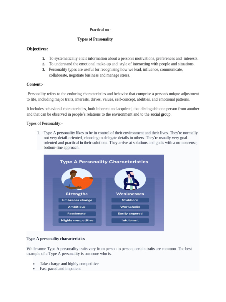 Types of Personality | PDF | Cognition | Behavioural Sciences