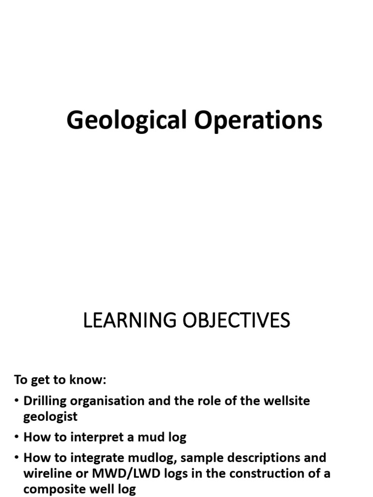 Wellsite Geological Operations Guide | PDF
