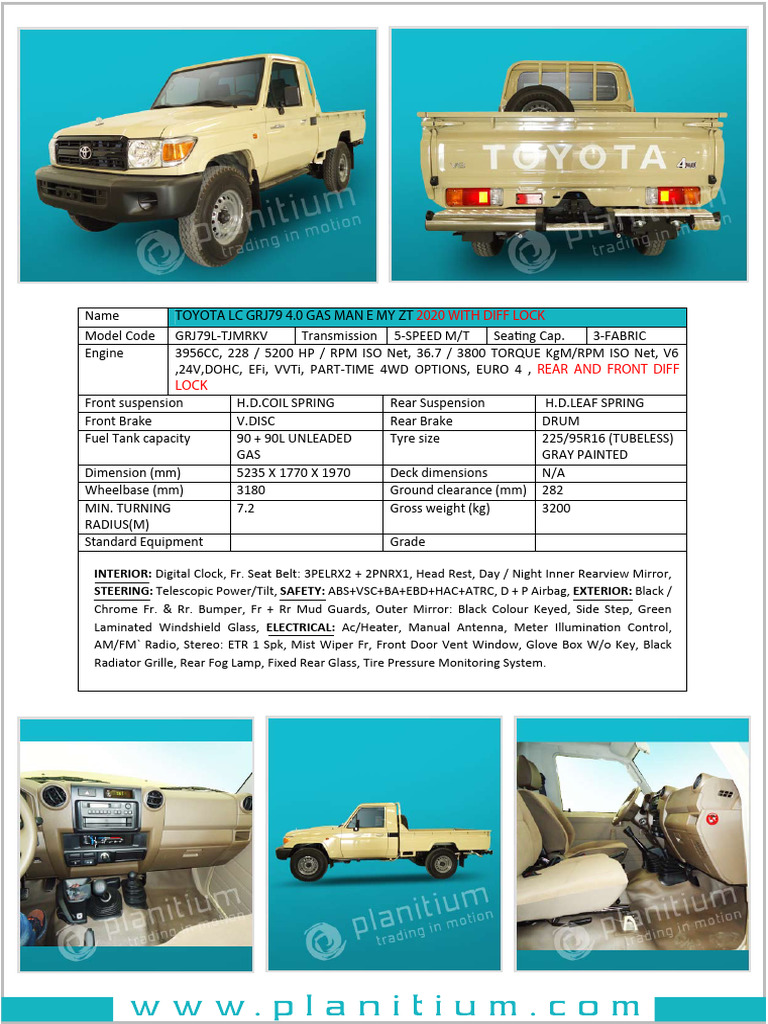2020 Toyota LC GRJ79 Specs & Features | PDF