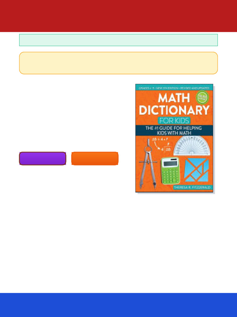 Math Dictionary for Kids 5th Edition Theresa R. Fitzgerald ebook 2025 ...