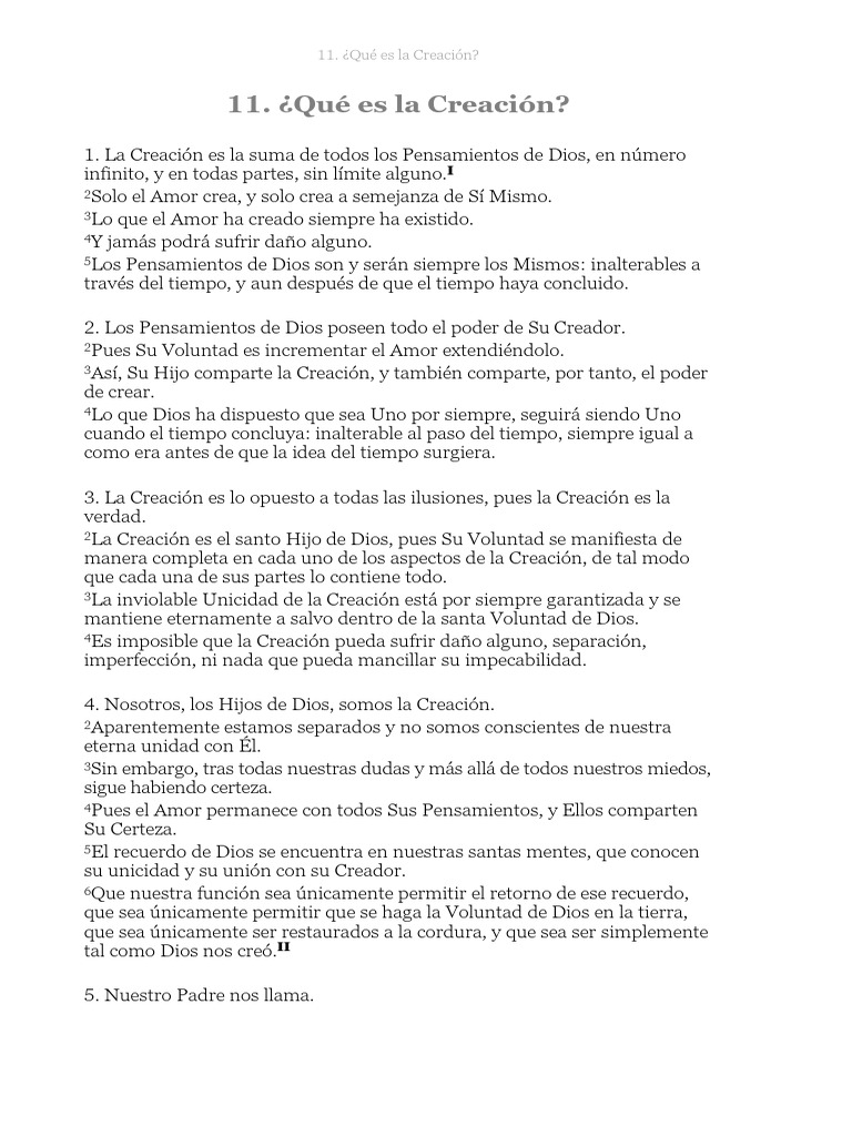 L-321 y 11. Qué Es La Creación | PDF | Amor | Dios