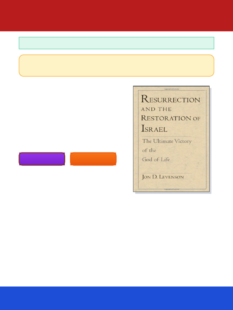 Resurrection and the Restoration of Israel The Ultimate Victory of the ...