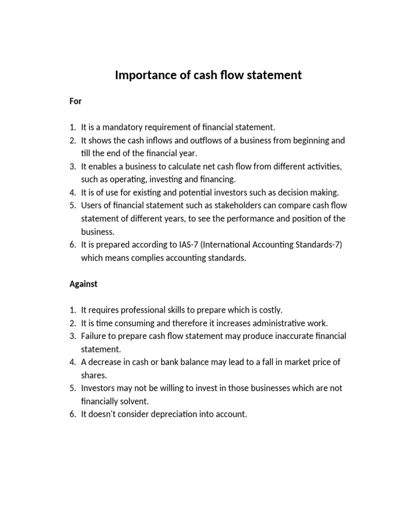 Importance of Cash Flow | PDF