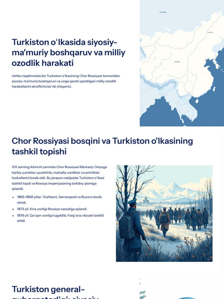 Turkiston Olkasida Siyosiy Mamuriy Boshqaruv Va Milliy Ozodlik Harakati ...
