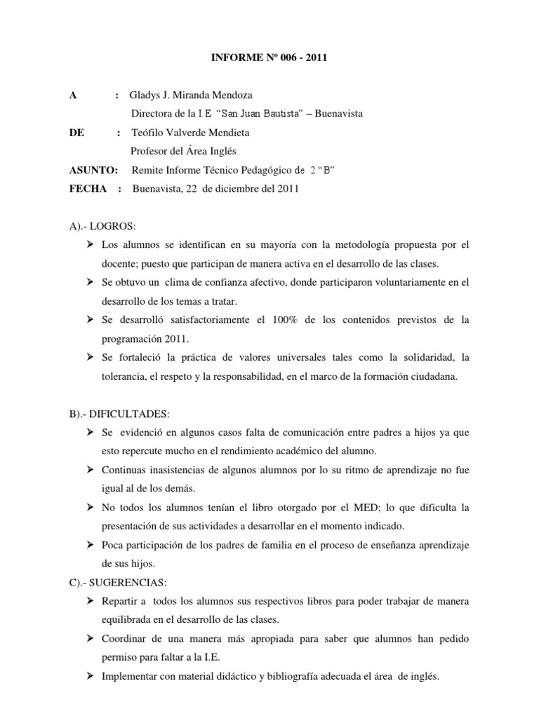 Modelo De Informe Escolar De Un Alumno De Segundo Grado Noticias Modelo ... Modelo De Informe Escolar De Un Alumno De Segundo Grado Noticias Modelo ...