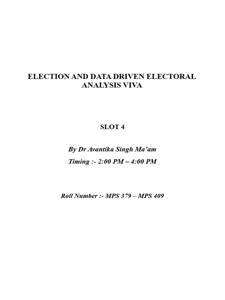 Election Data Analysis Participants List | PDF